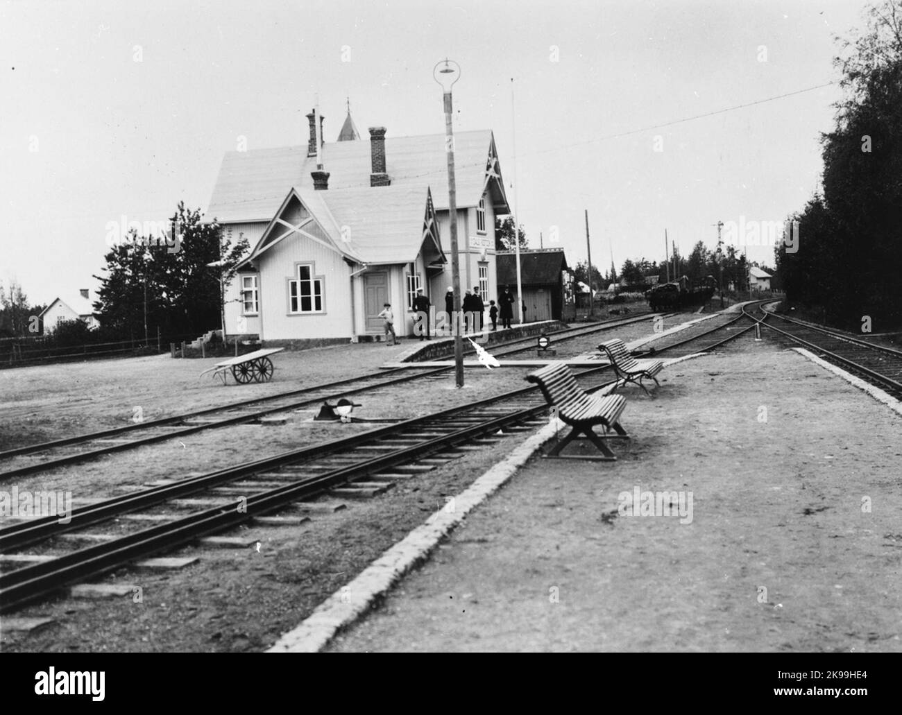 The railway station in Dals-Rostock. The side building was most closely ...