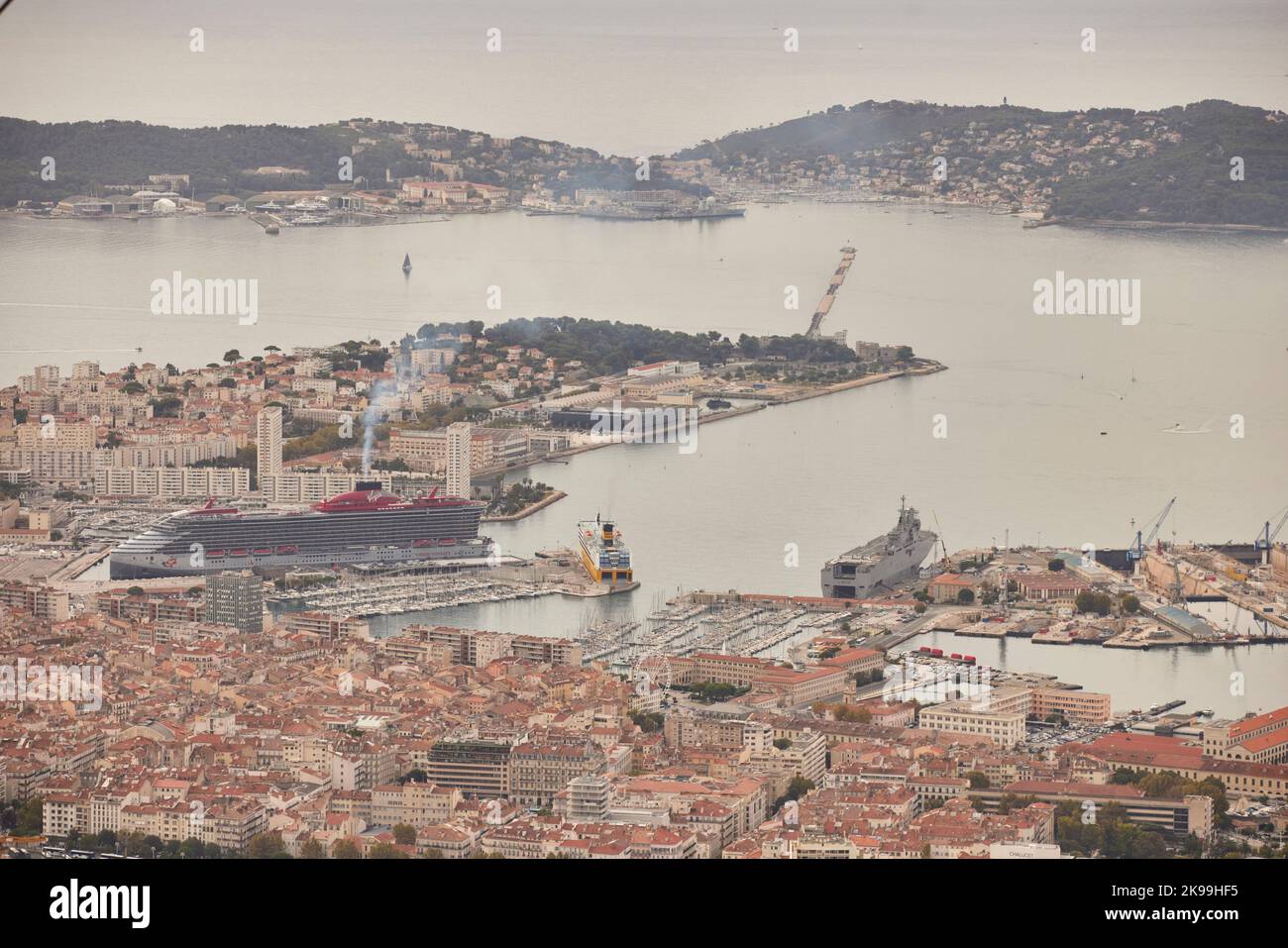 Toulon port city on southern France Mediterranean coast, The port ...