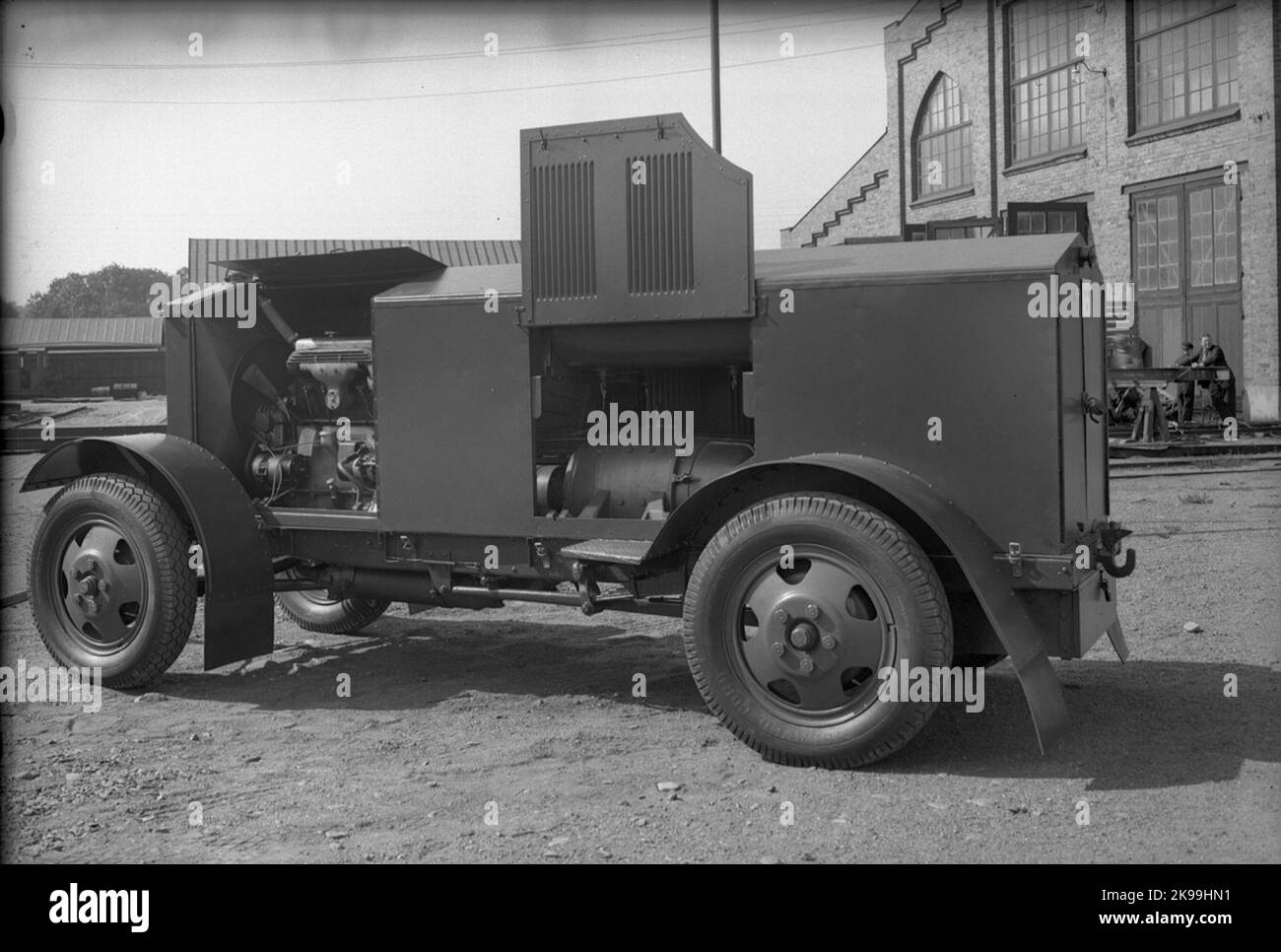 Machine wagon m/34. From the page with open gaps Stock Photo - Alamy