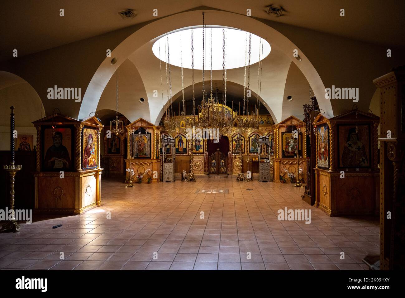 Inside of a Chapel at St Anthony's Greek Orthodox Monastery Stock Photo ...