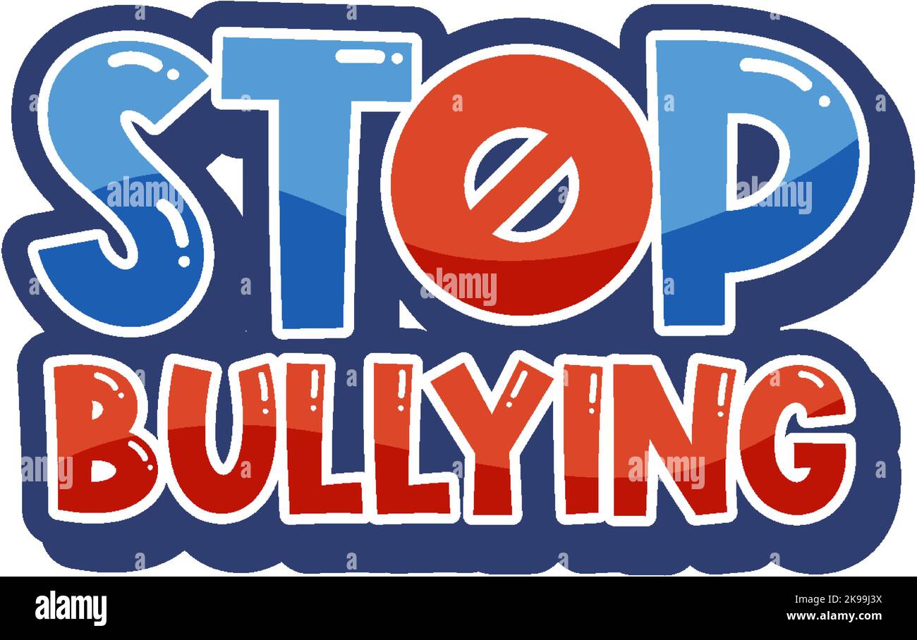 Stop Bullying text for banner or poster design illustration Stock ...