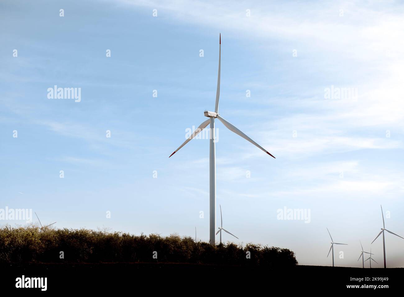 Clean power wind turbines in wind farm Stock Photo - Alamy