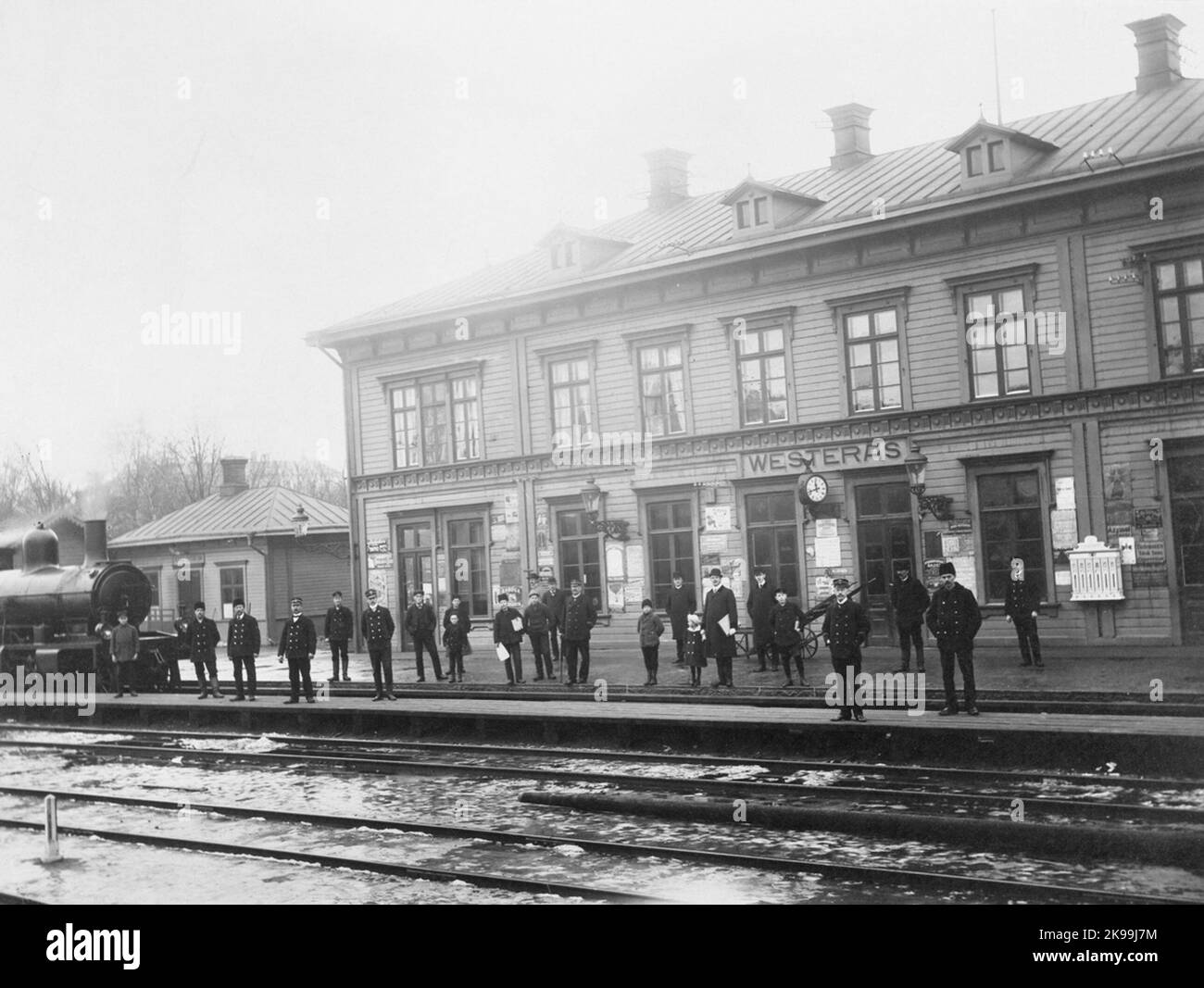 Station building in wood from 1875, board lined in 1884 and fitted with ...