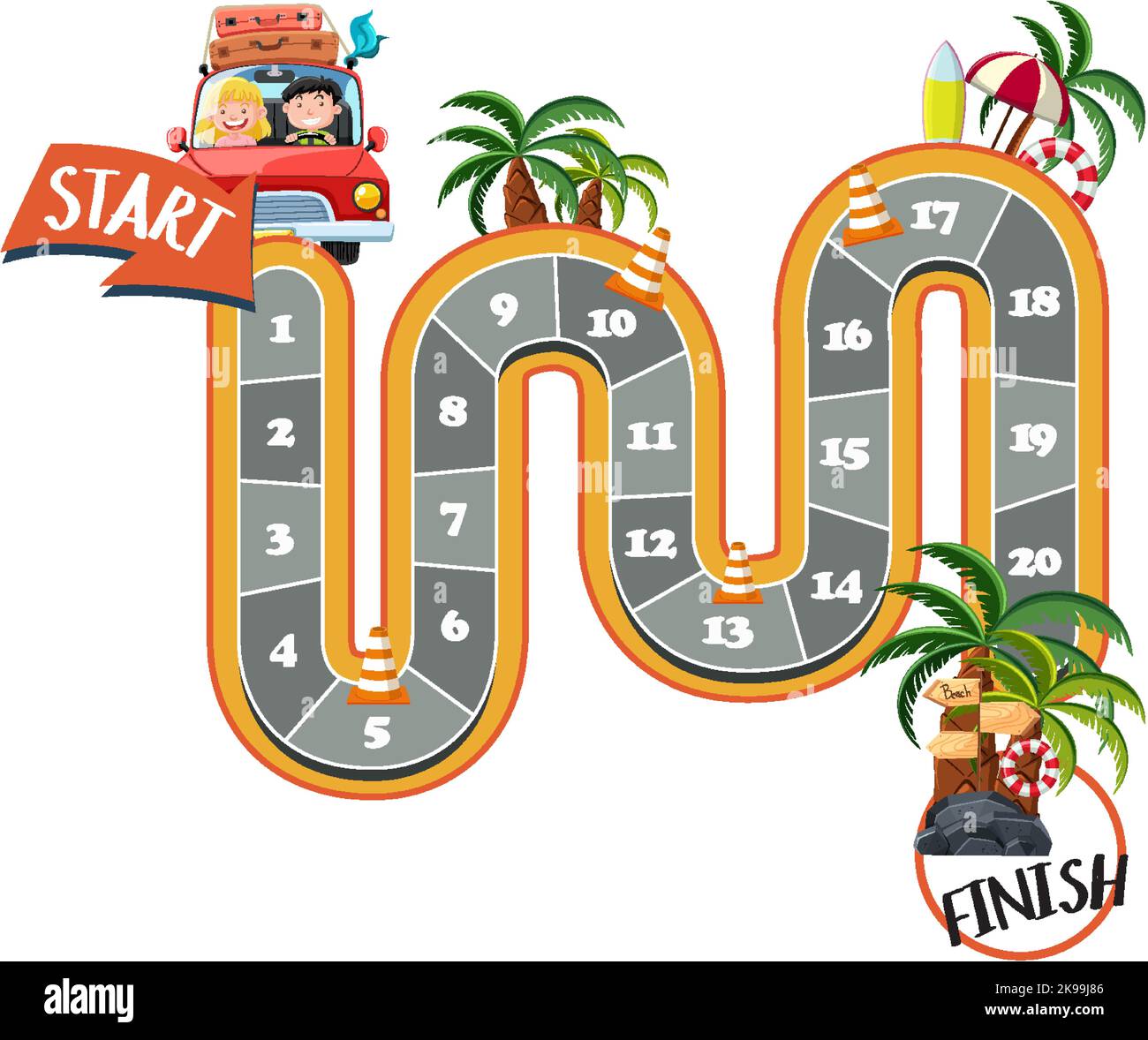 Maze game template for kids illustration Stock Vector Image & Art - Alamy