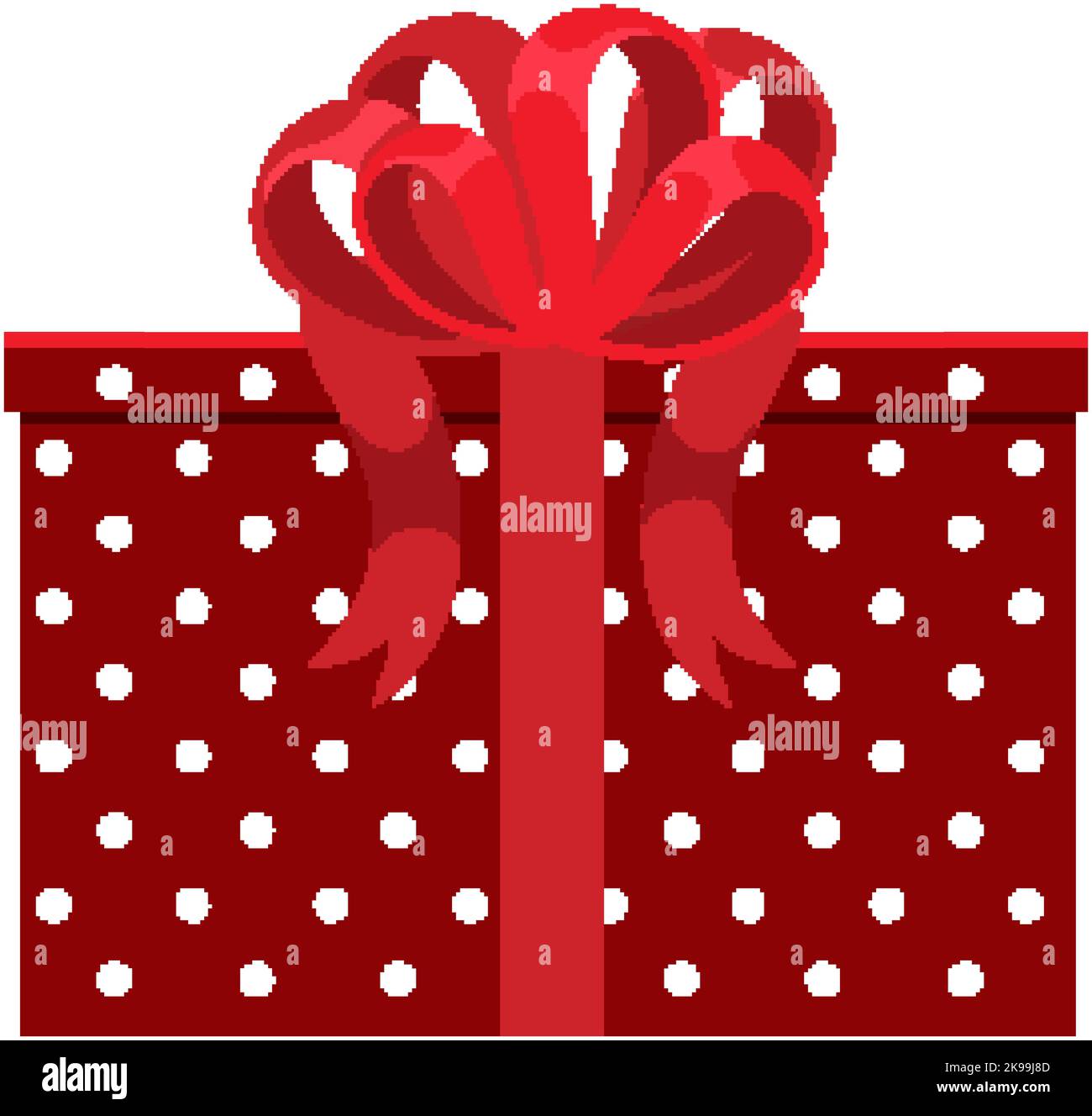 A polka dot simple gift box illustration Stock Vector Image & Art - Alamy