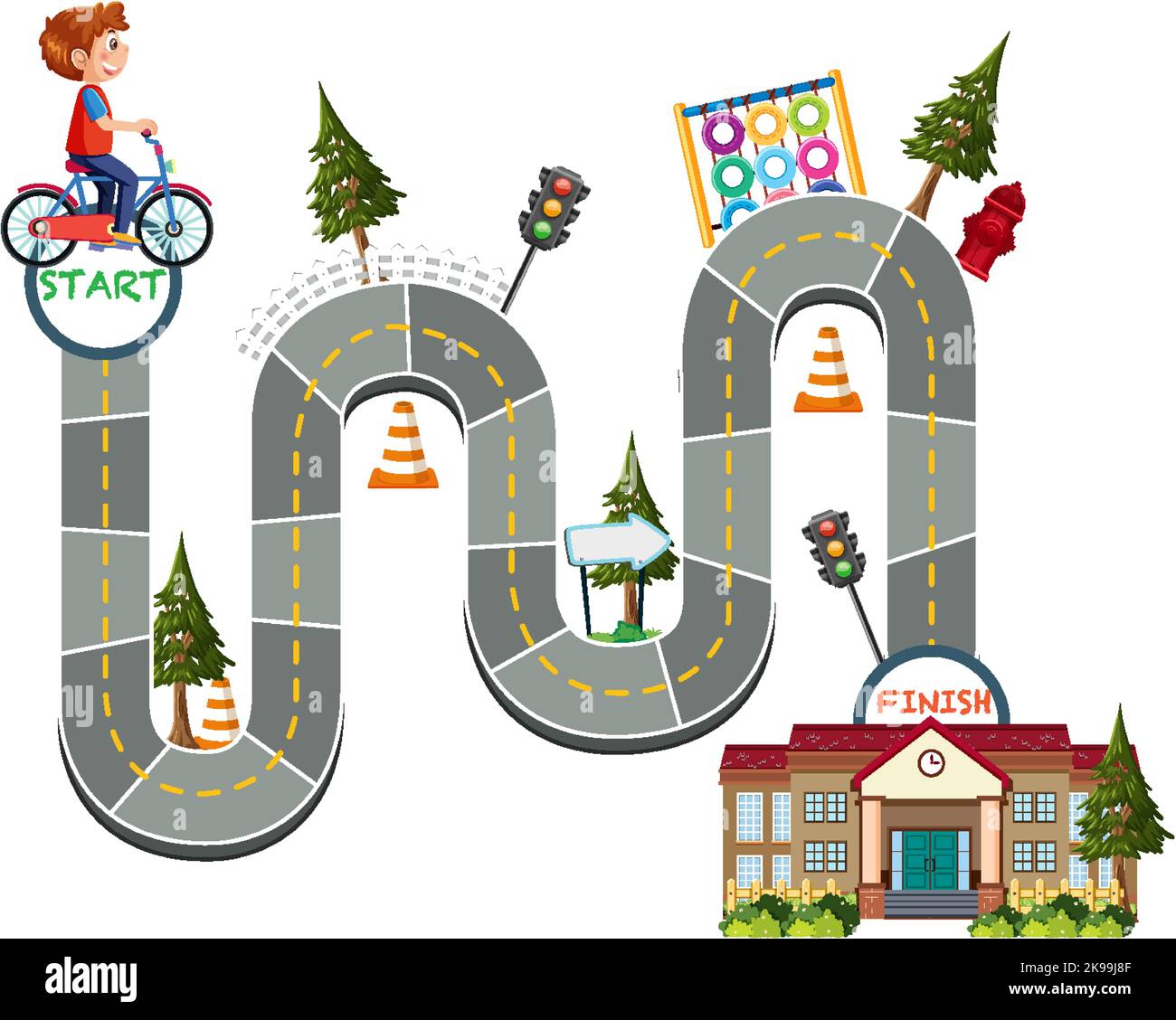 Maze game template for kids illustration Stock Vector Image & Art - Alamy