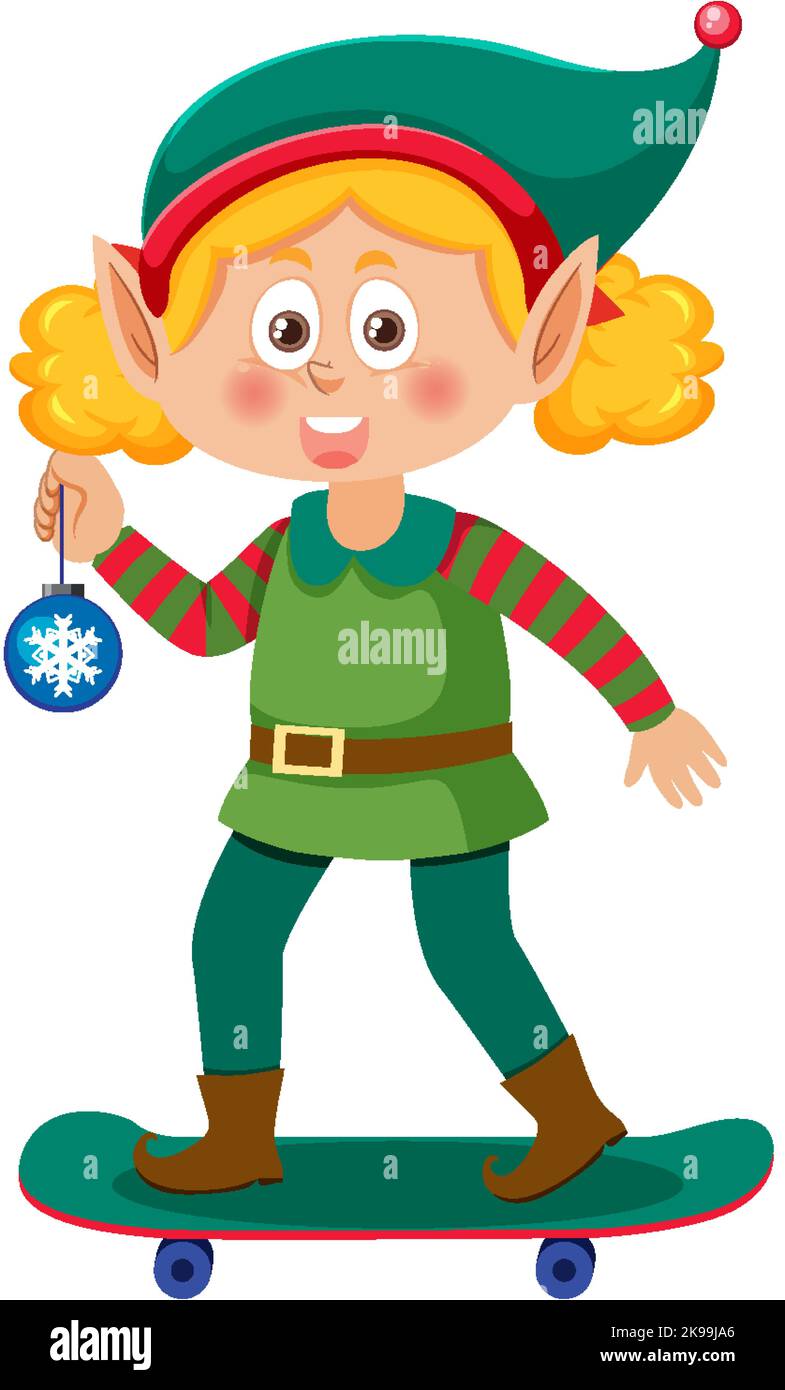 Cute elf cartoon character isolated illustration Stock Vector Image ...