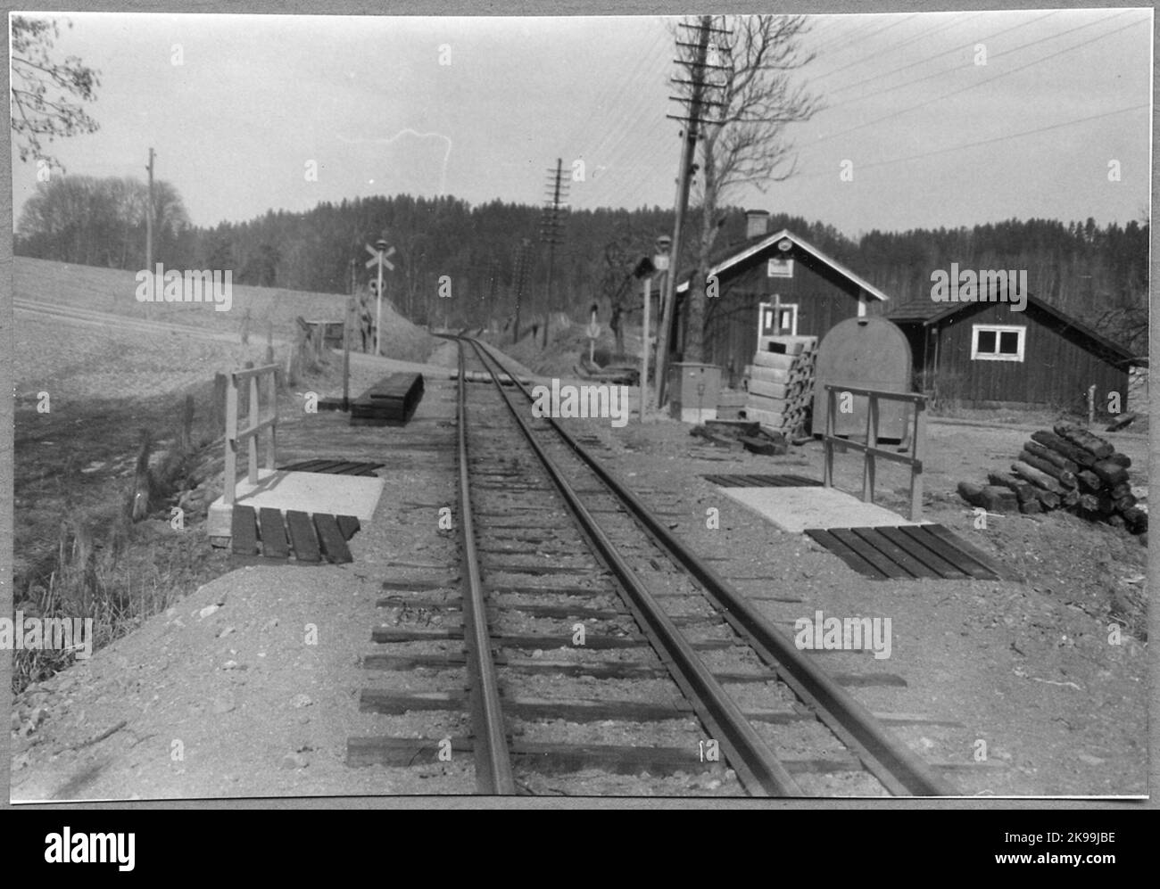 The road signal facility and stop Kvistrum. Line Forsaström - Falerum ...