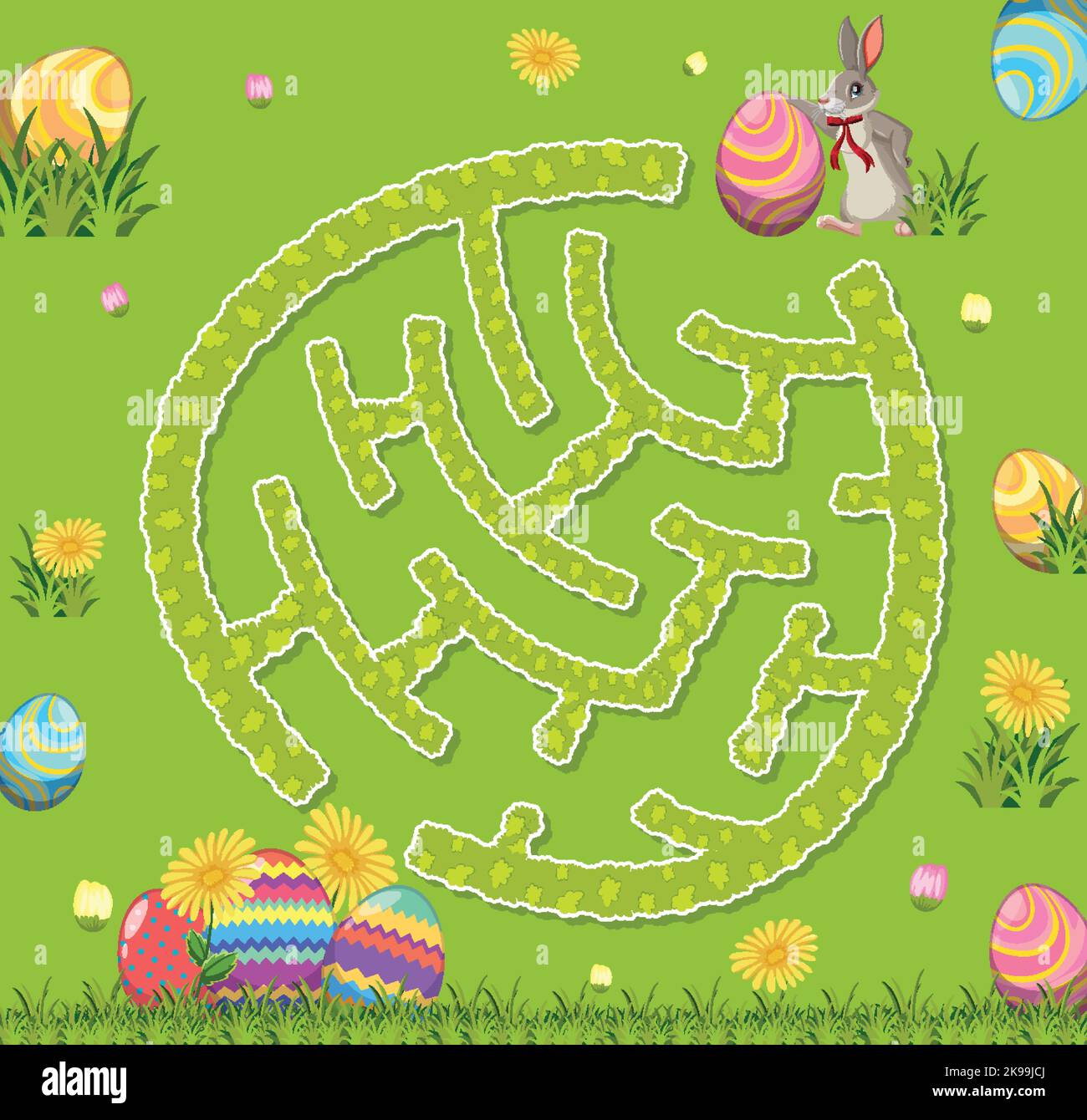 Maze game template for kids illustration Stock Vector Image & Art - Alamy