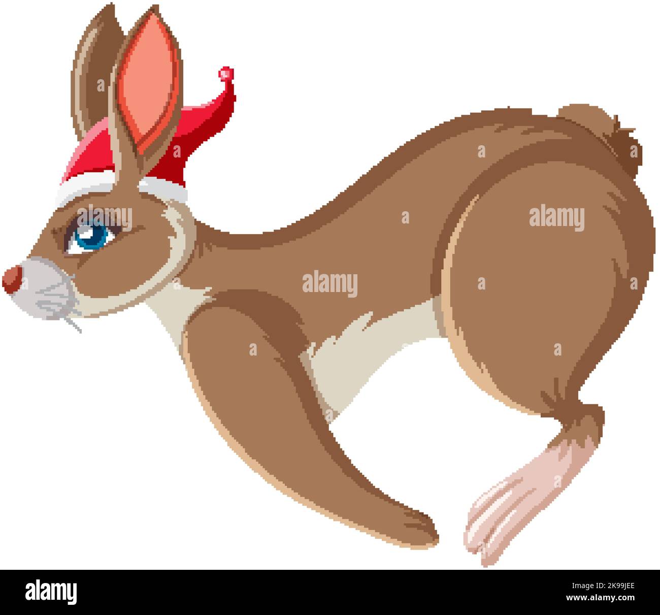 Cute rabbit cartoon character running illustration Stock Vector Image ...