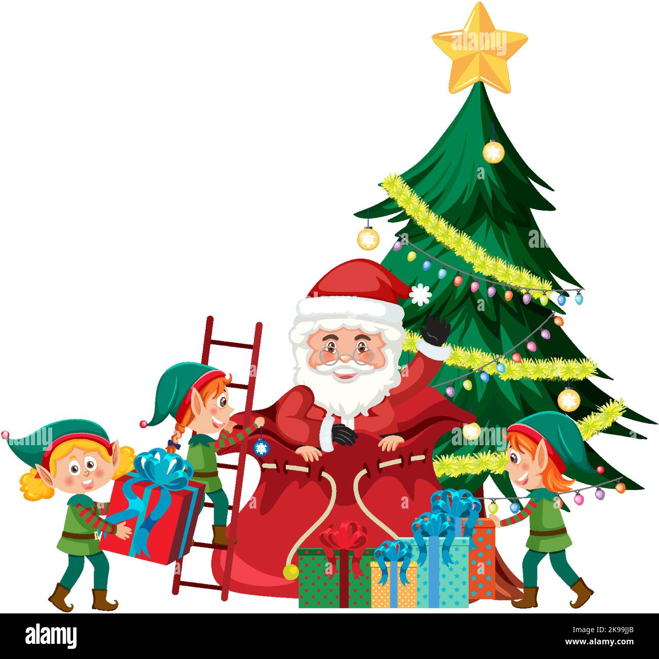 Santa help Stock Vector Images - Alamy