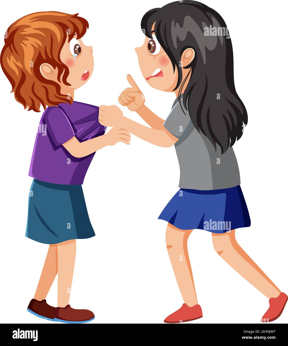 A girl got bullied by her friend illustration Stock Vector Image & Art ...