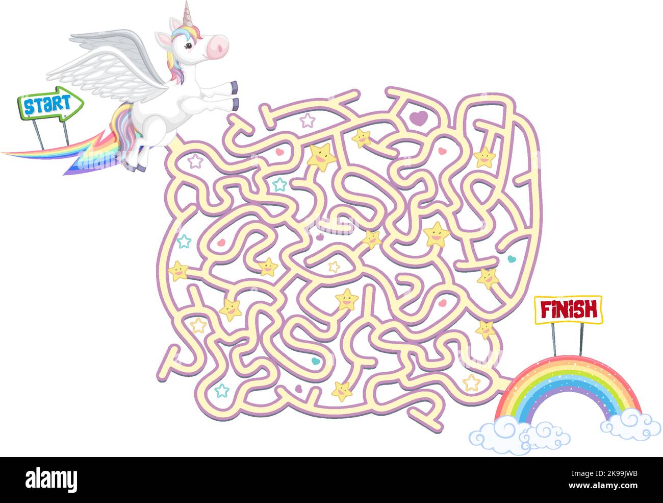 Maze game template for kids illustration Stock Vector Image & Art - Alamy