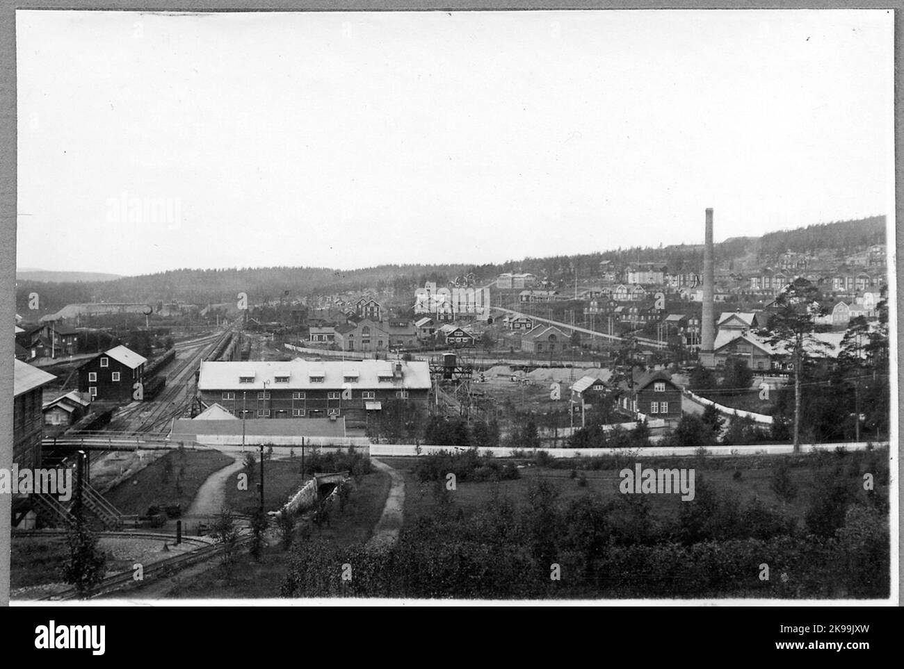 Malmberget. Station with yard to the left in picture Stock Photo - Alamy