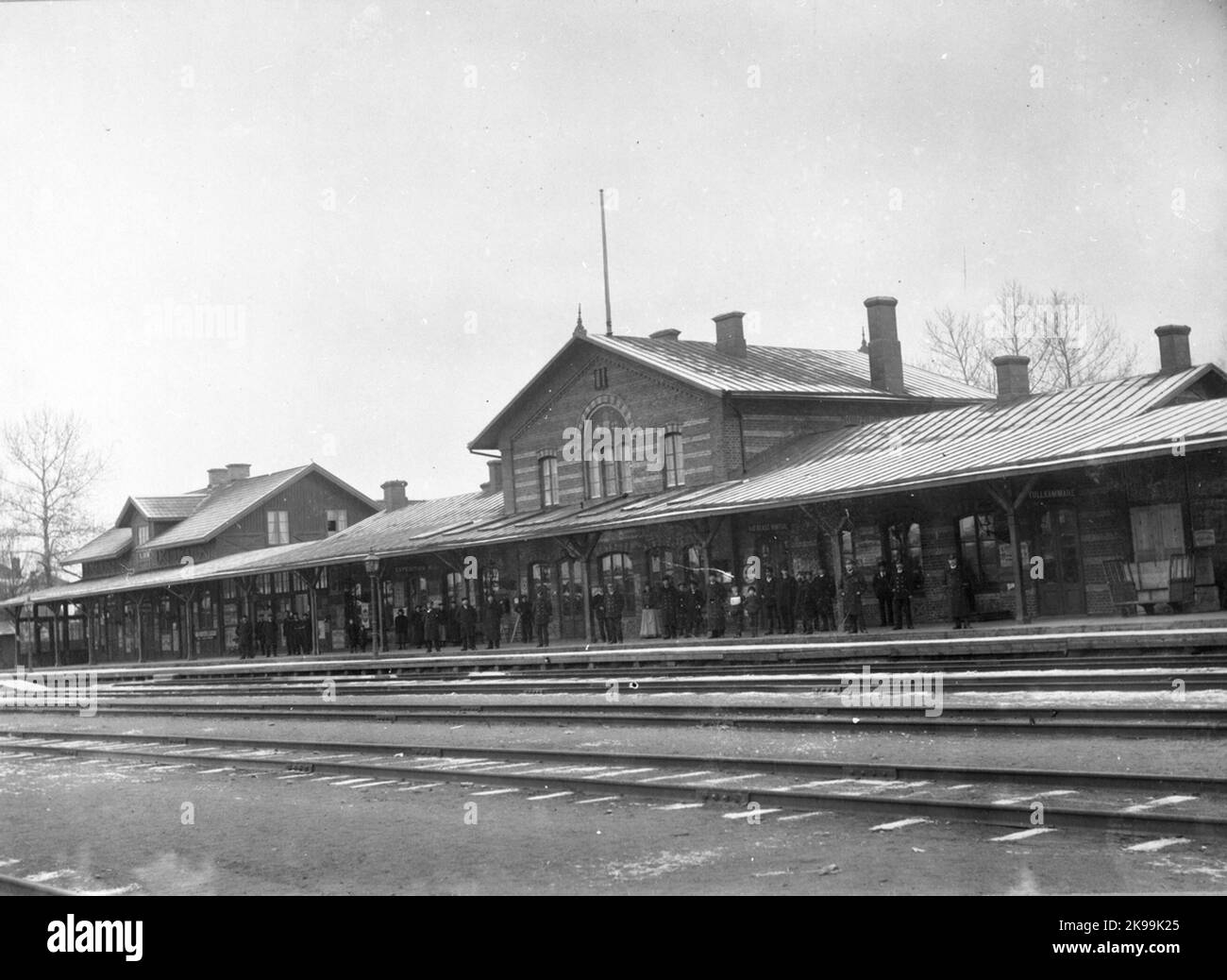 The railway station in Charlottenberg, erected in 1865. To the left of ...