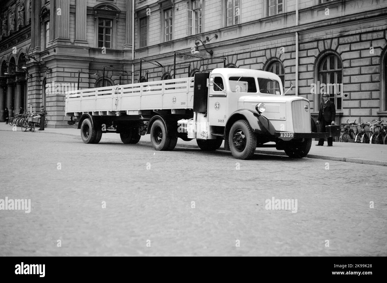 State Railways, SJ Transport Car at Central Plan Stock Photo - Alamy