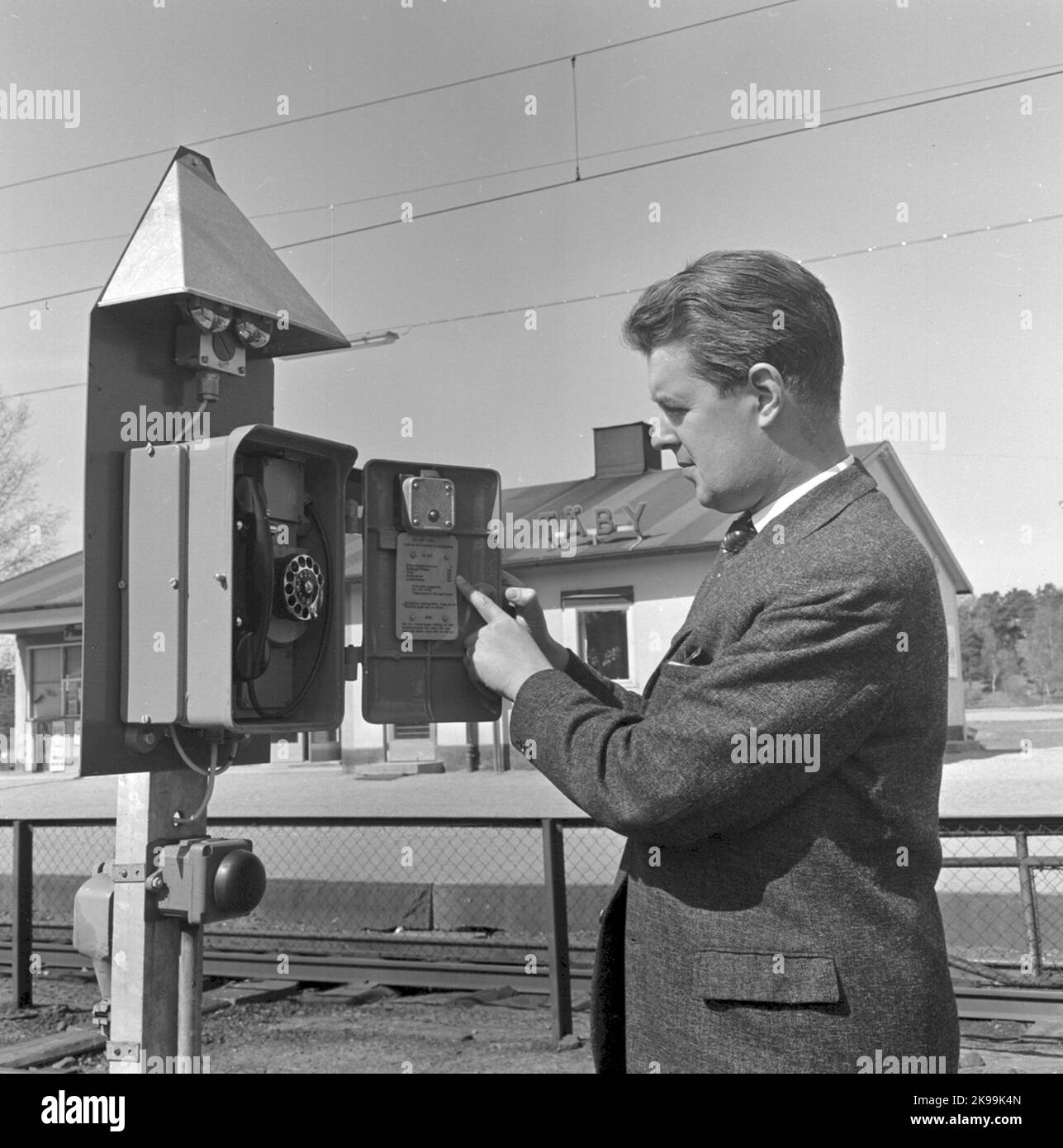 Remote Blocking, FJB. Roslagsbanan Stock Photo - Alamy