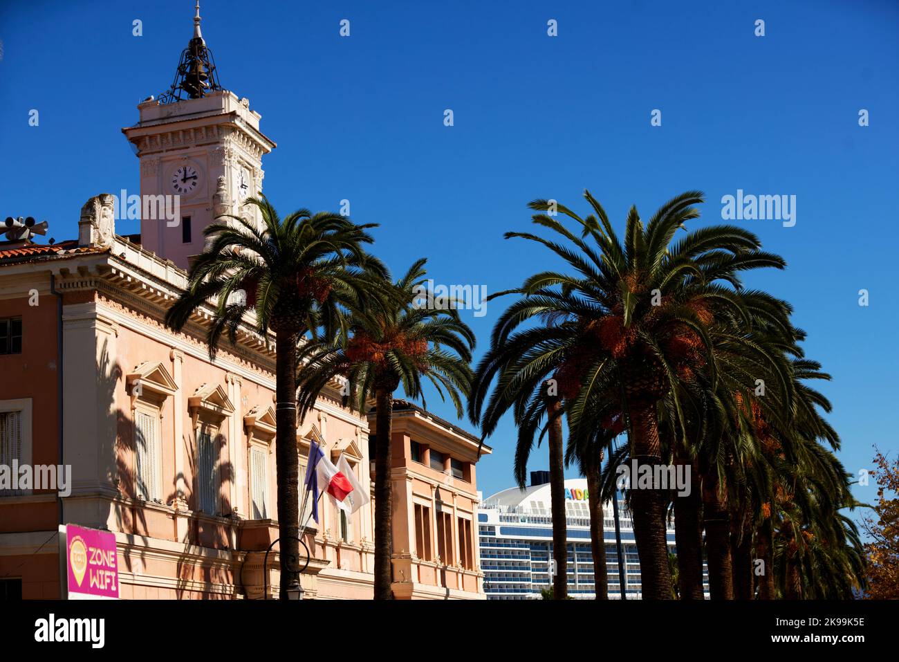 Port town Ajaccio capital of Corsica, French island in the ...