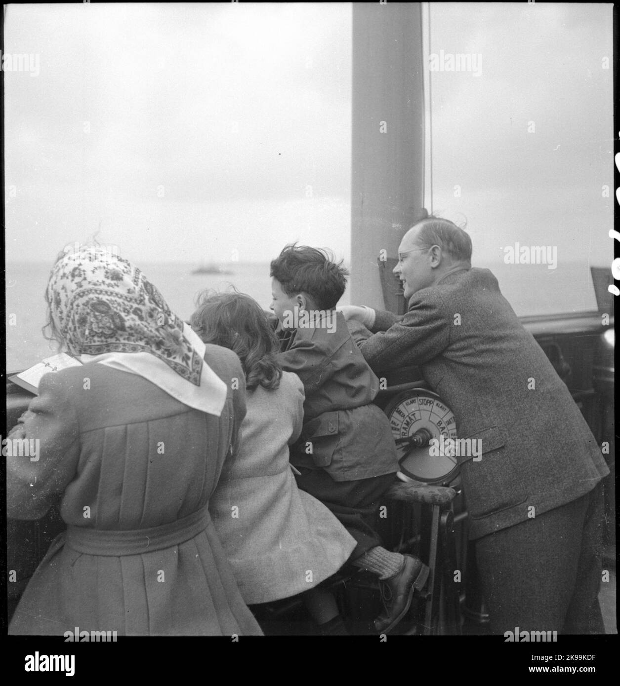Danish refugees aboard the train ferry Malmö on their way home to ...