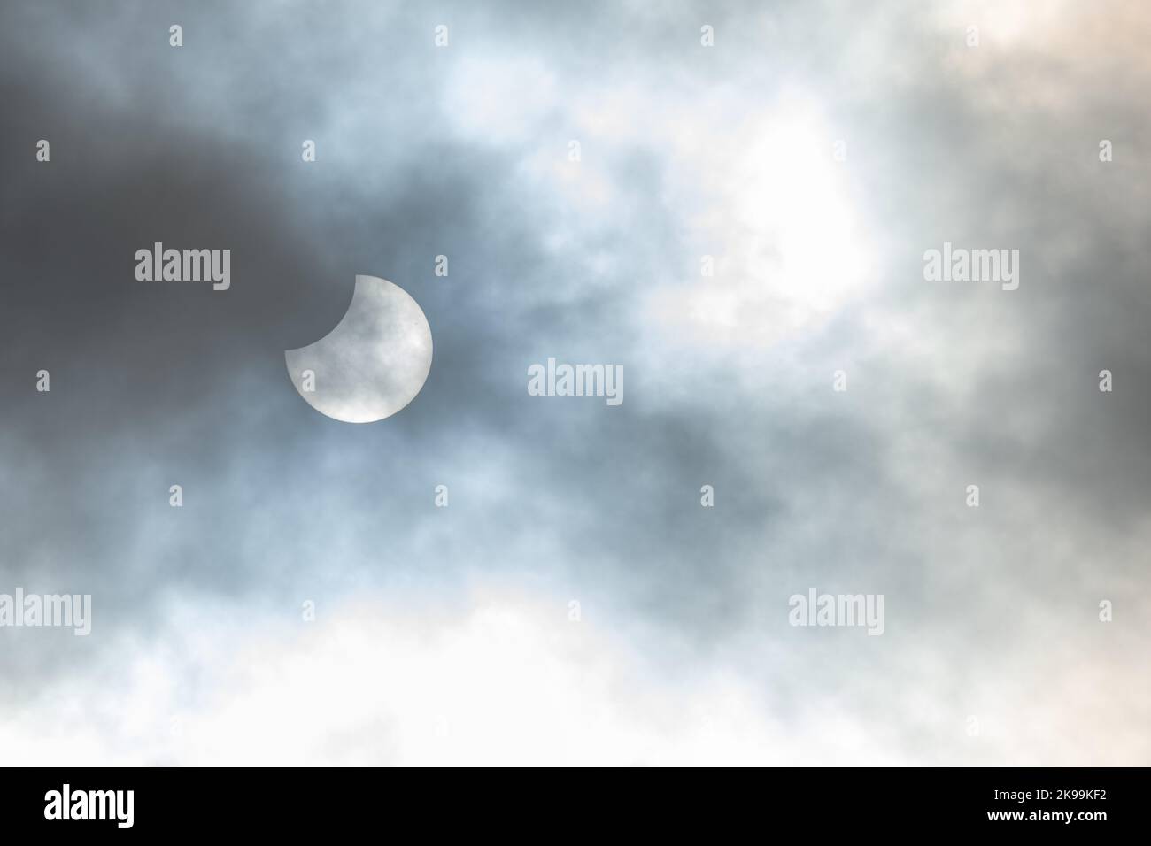 Partial solar eclipse visible in Europe on October 25, 2022. Hohneck ...