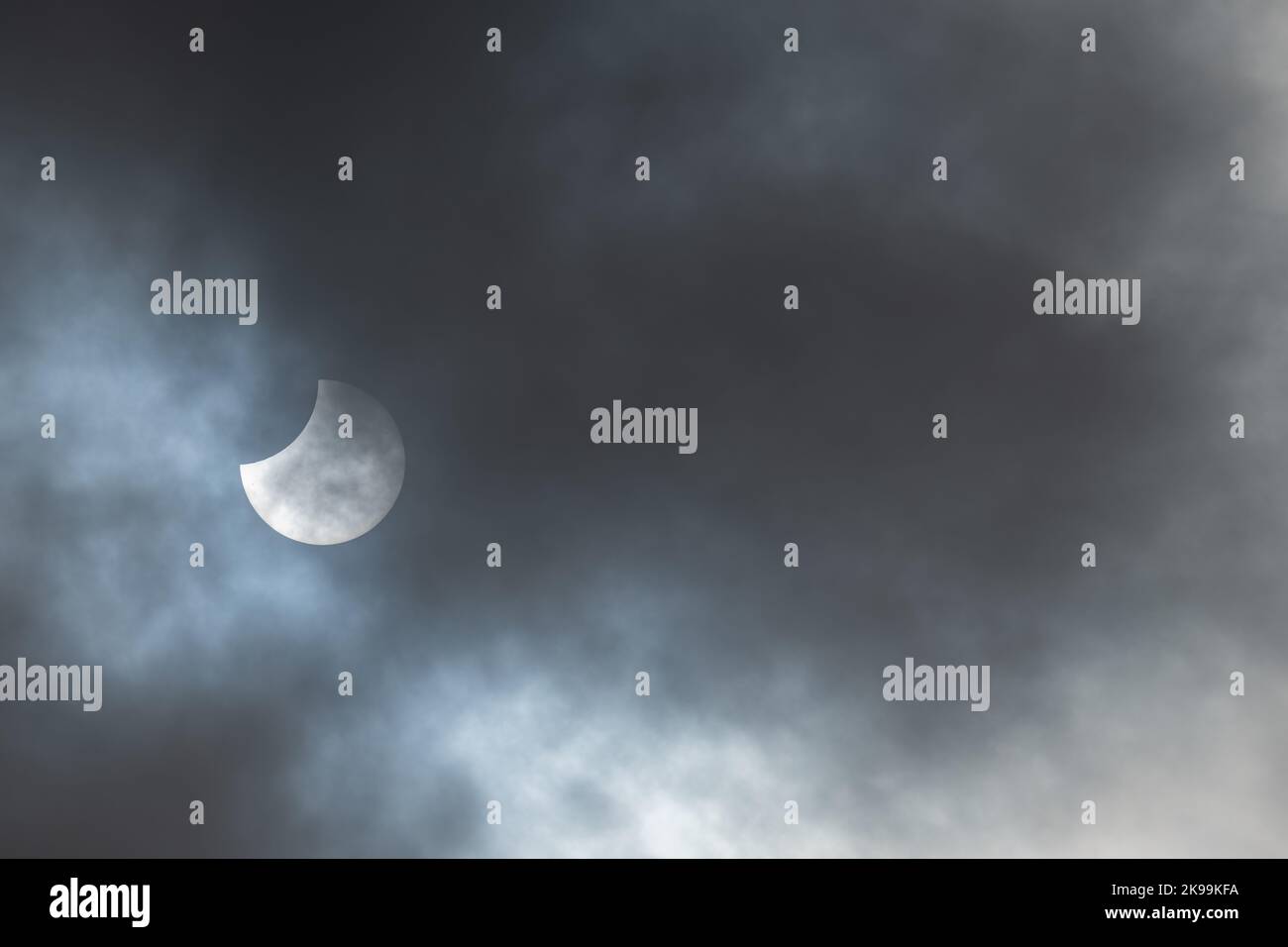 Partial solar eclipse visible in Europe on October 25, 2022. Hohneck ...