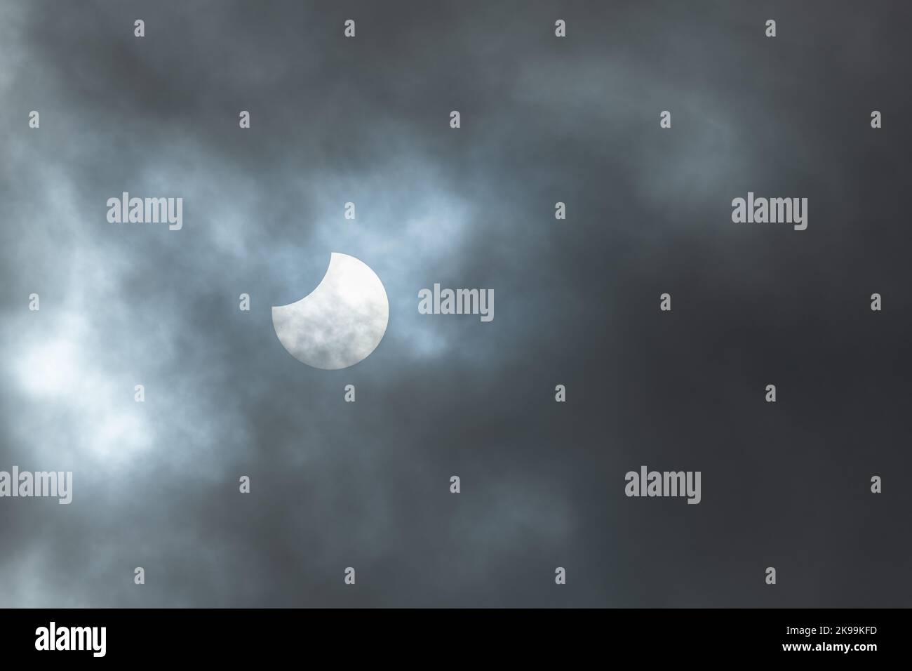 Partial solar eclipse visible in Europe on October 25, 2022. Hohneck ...