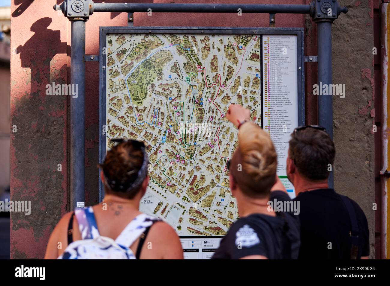 Port town Cagliari capital city of the Italian Mediterranean island of ...