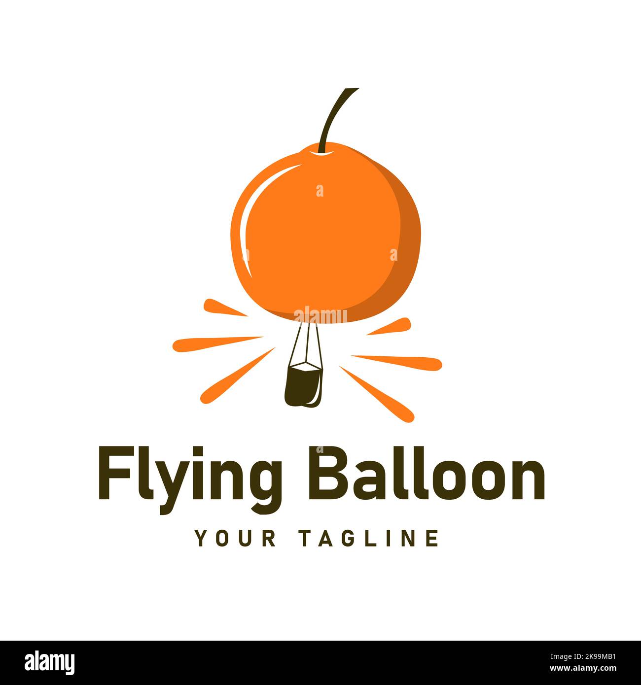 Unique orange orange fruit shaped balloon flying in the air ...