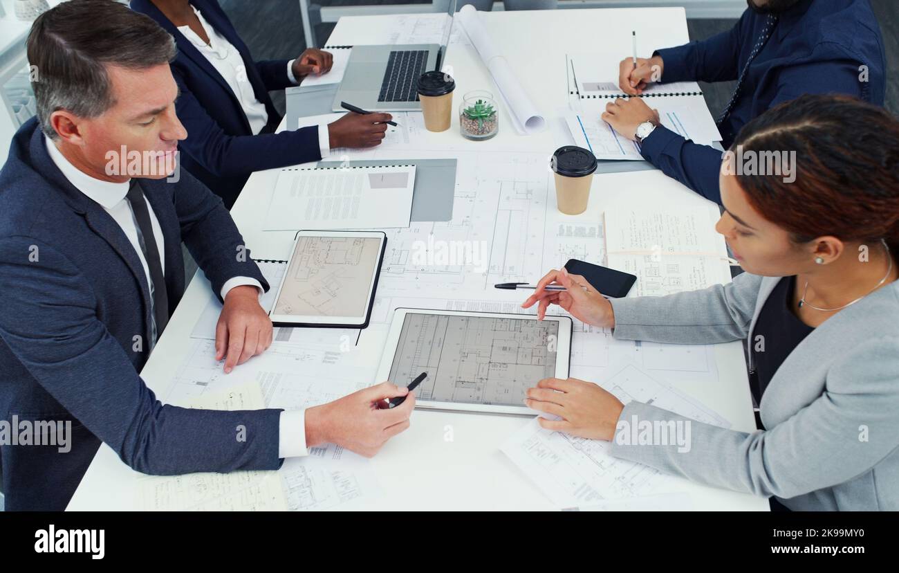 Man tapping tablet inside modern hi-res stock photography and images ...