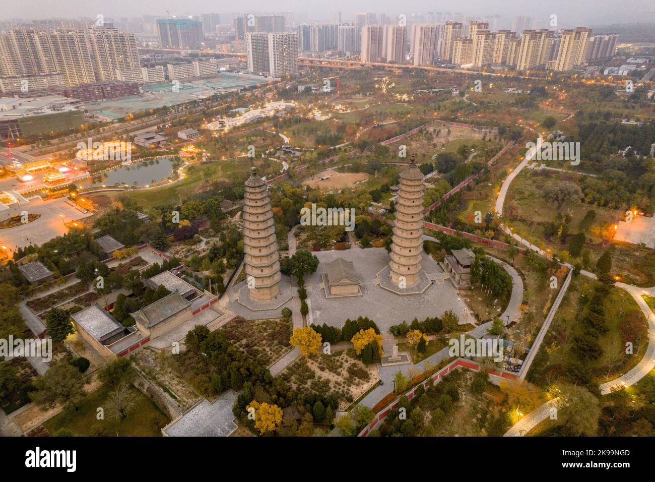 Twin Pagodas Temple is a landmark of Taiyuan City which has a history ...