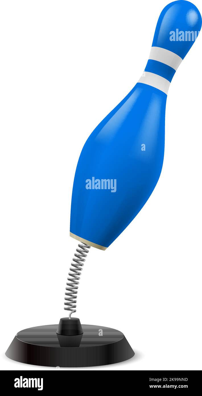 Table souvenir in form of blue bowling pin on spring Stock Vector Image ...