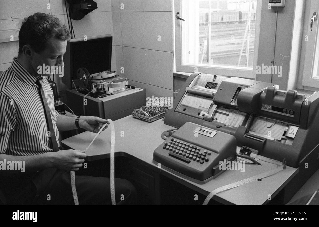 Freight carriage with computer Stock Photo - Alamy