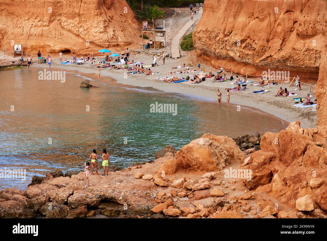 Port town Ibiza Balearic islands, Spain Mediterranean Sea, Sa Caleta ...