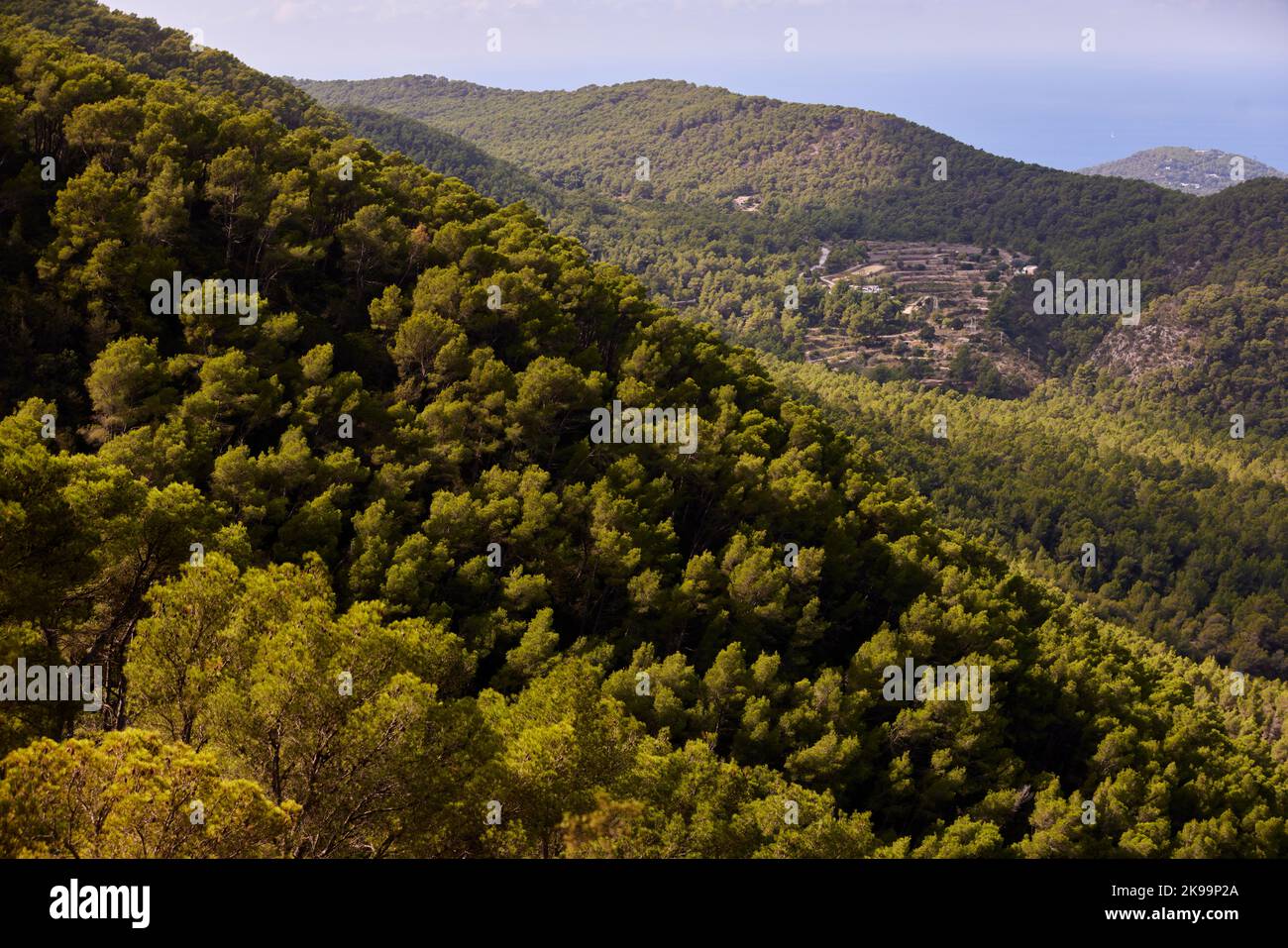 Port town Ibiza Balearic islands, Spain Mediterranean Sea, Mirador de ...