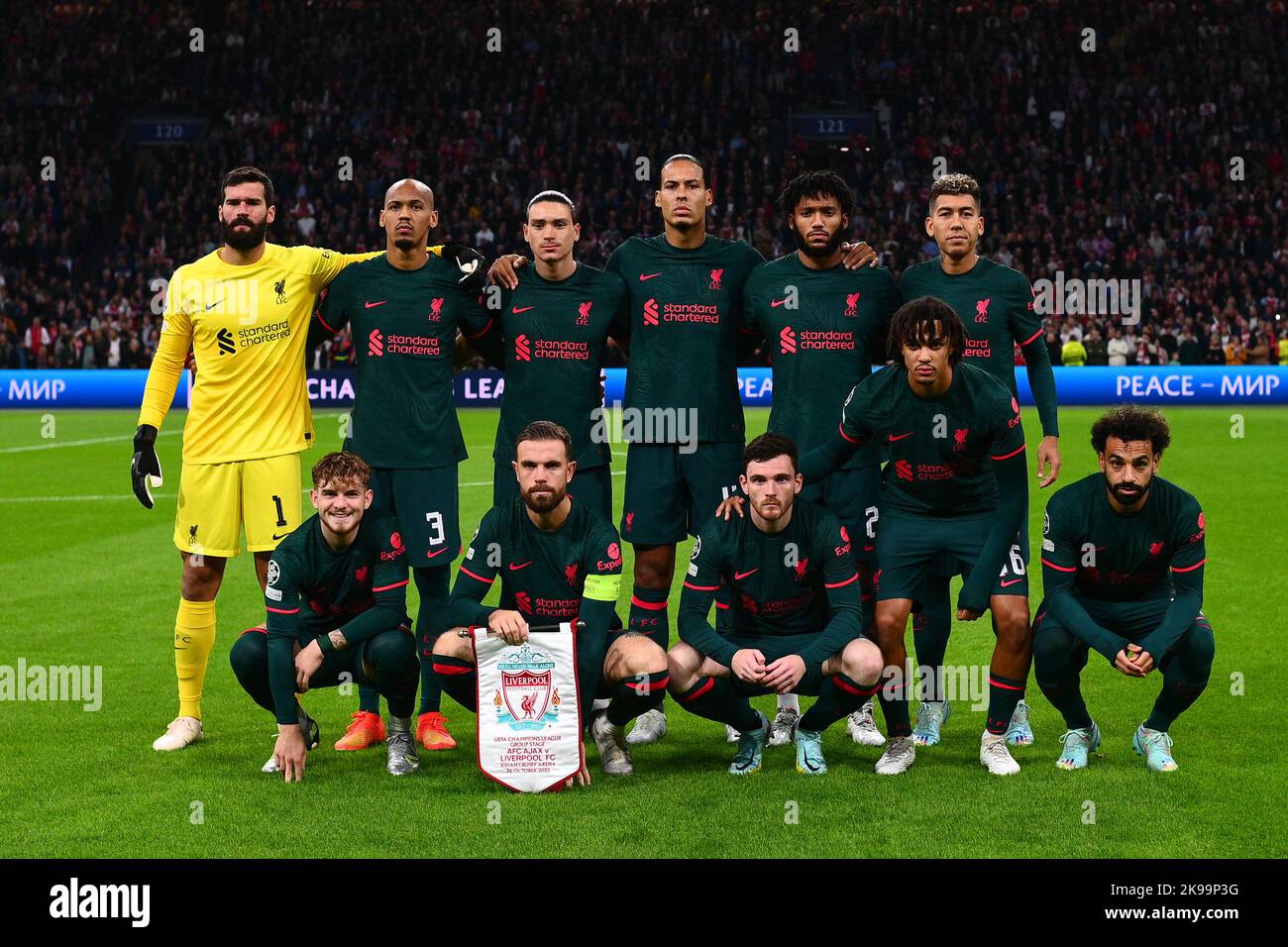 NETHERLANDS, AMSTERDAM - OCTOBER 26, 2022: Team photo Liverpool. UEFA ...