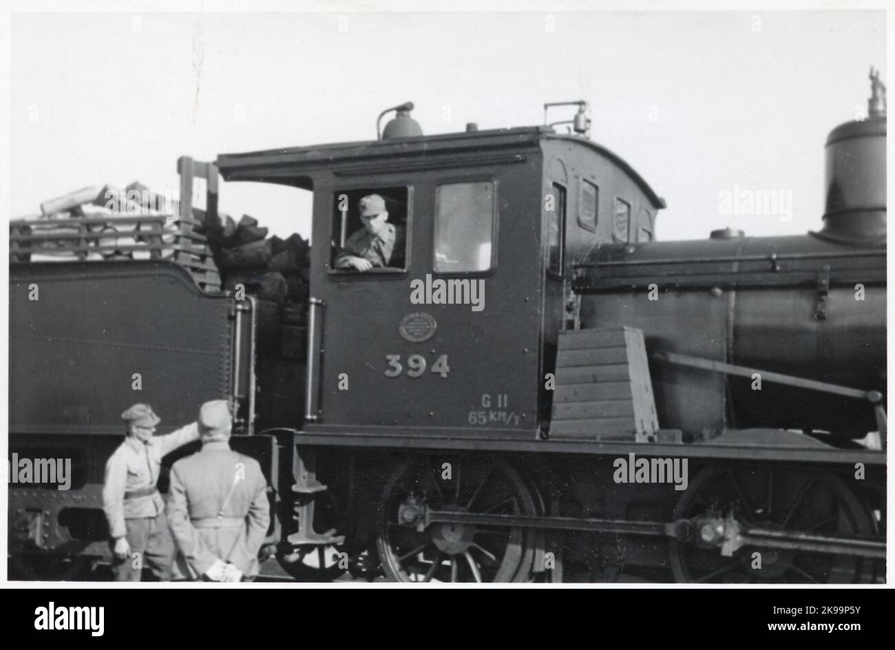 Military train on the Murmanskbanan, which is on its way to Karkumäki ...