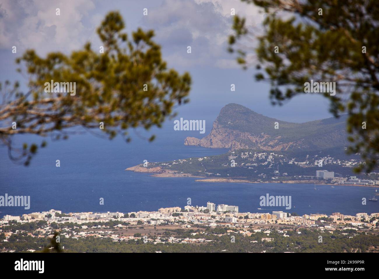 Port town Ibiza Balearic islands, Spain Mediterranean Sea, Mirador de ...