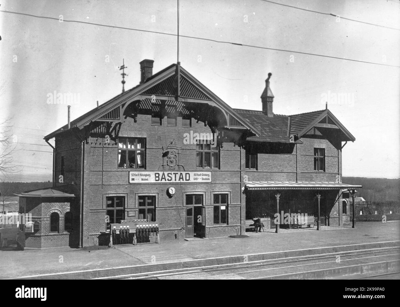Båstad Södra Railway station Stock Photo - Alamy