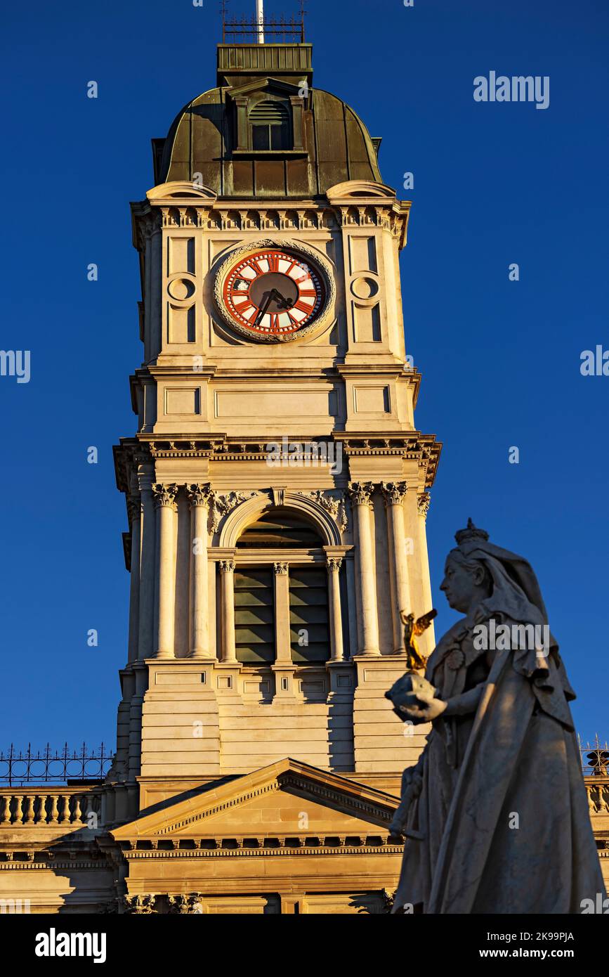 Ballarat Australia / Exterior view of the circa 1872 Ballarat Town Hall ...