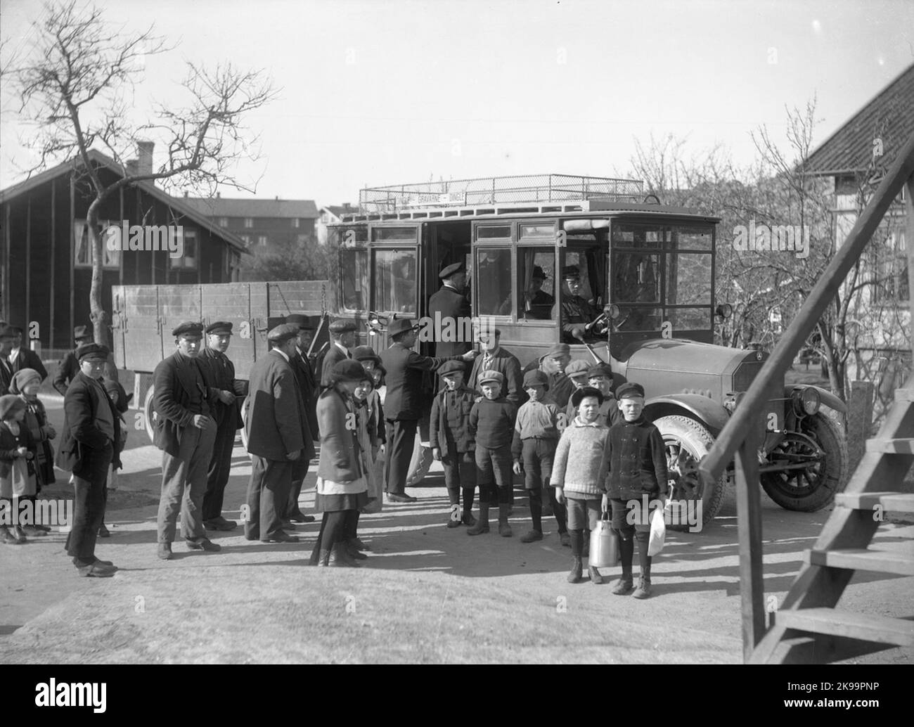 State Railway's first bus, SJ Bus 1, here in Gravarne Stock Photo - Alamy