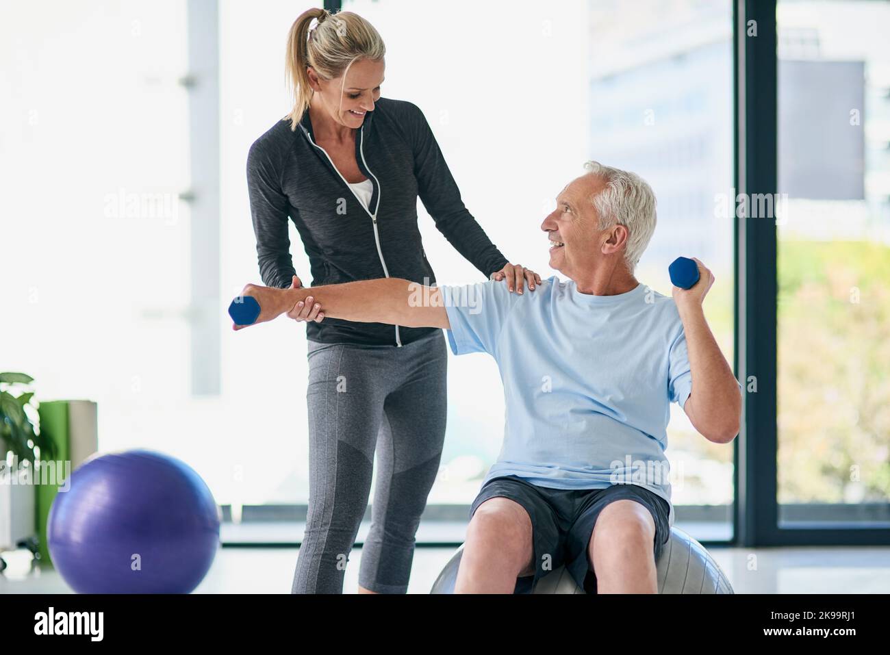 Your Muscles Are Getting Stronger A Friendly Female Physiotherapist