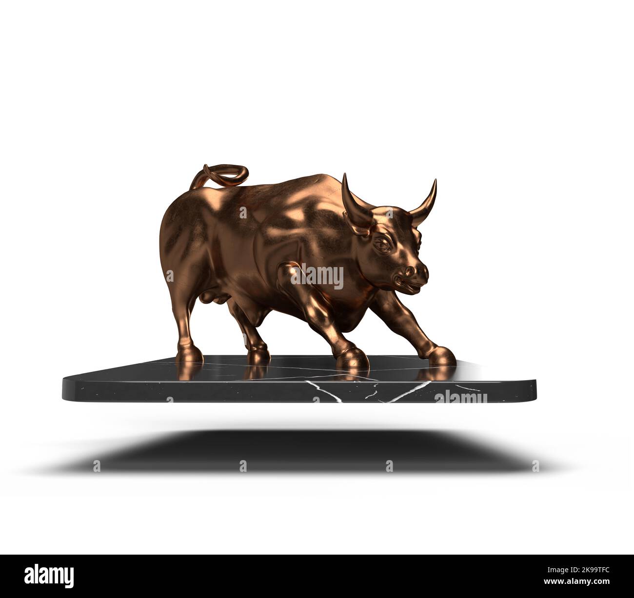 Stock market bull market. upward trend charts on the investment ...