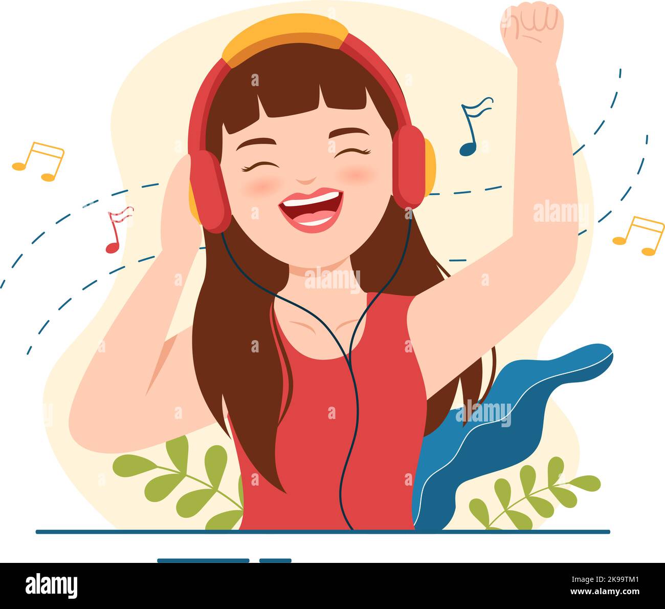 MP3 Player with Headphones, Headset and Phone of Music Listening ...