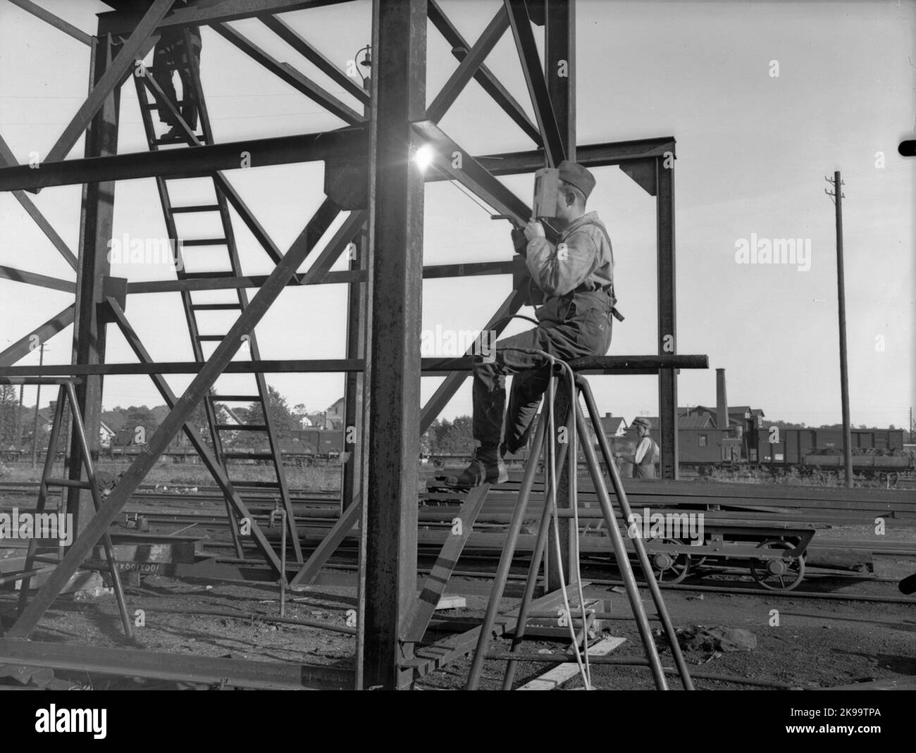 The new coal bridge during work Kolbryggan in Åmål was demolished in ...