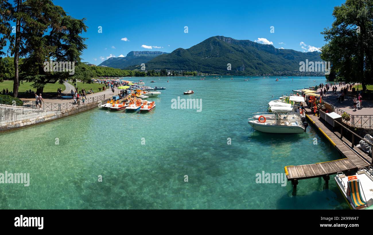 Panoramic view of Annecy Lake, Haute-Savoie, France Stock Photo - Alamy