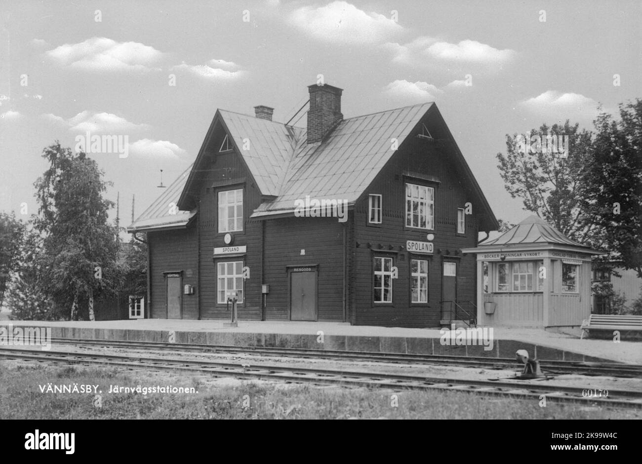 Spöland station, in 1940 changed its name to Vännäsby Stock Photo - Alamy