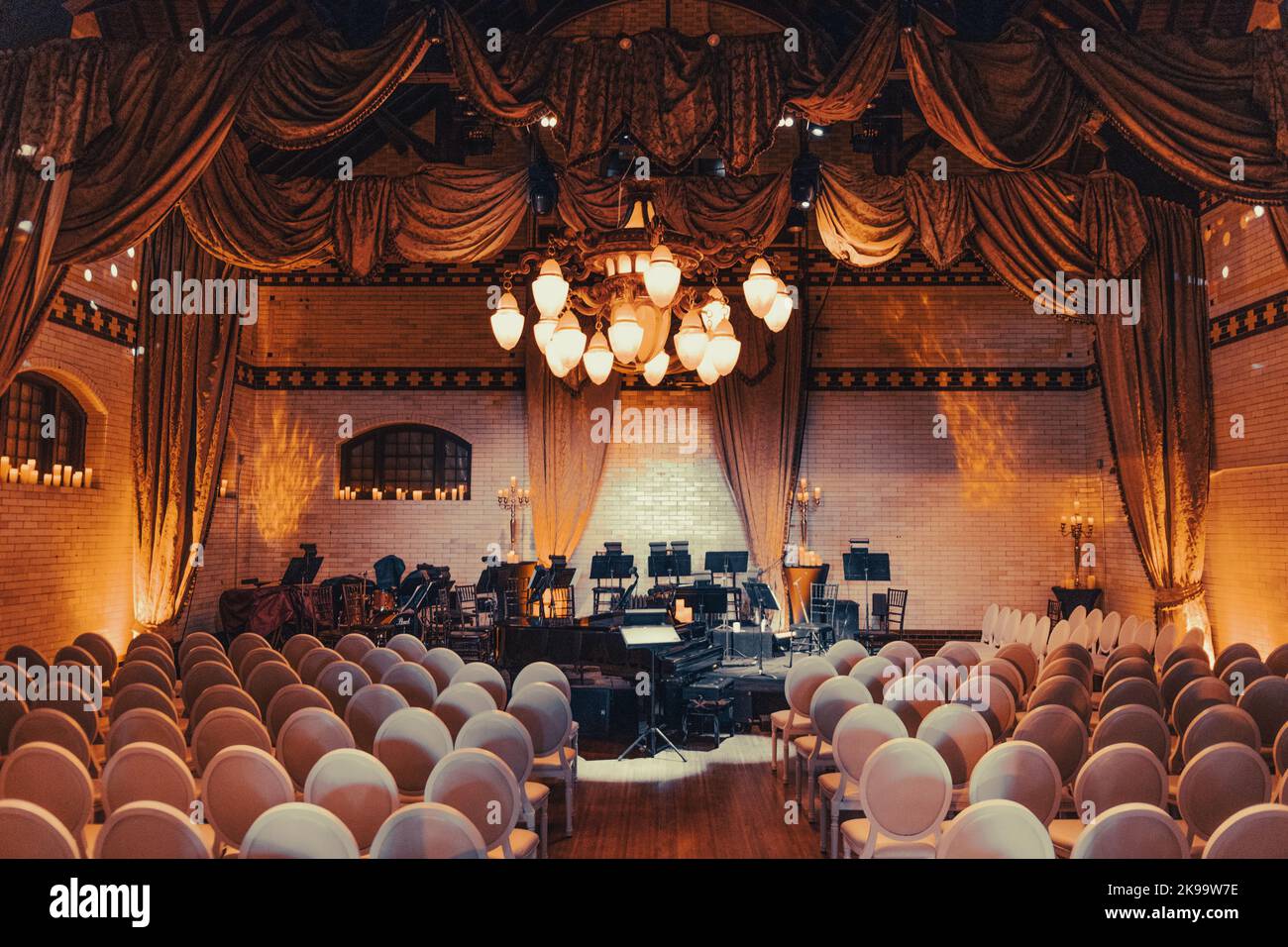An old style live performing stage from the Casa Loma museum in Toronto ...