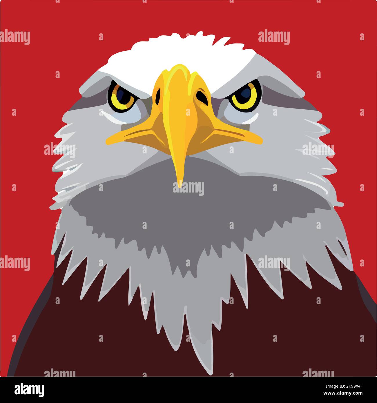 Bald eagle cartoon icon on hi-res stock photography and images - Alamy