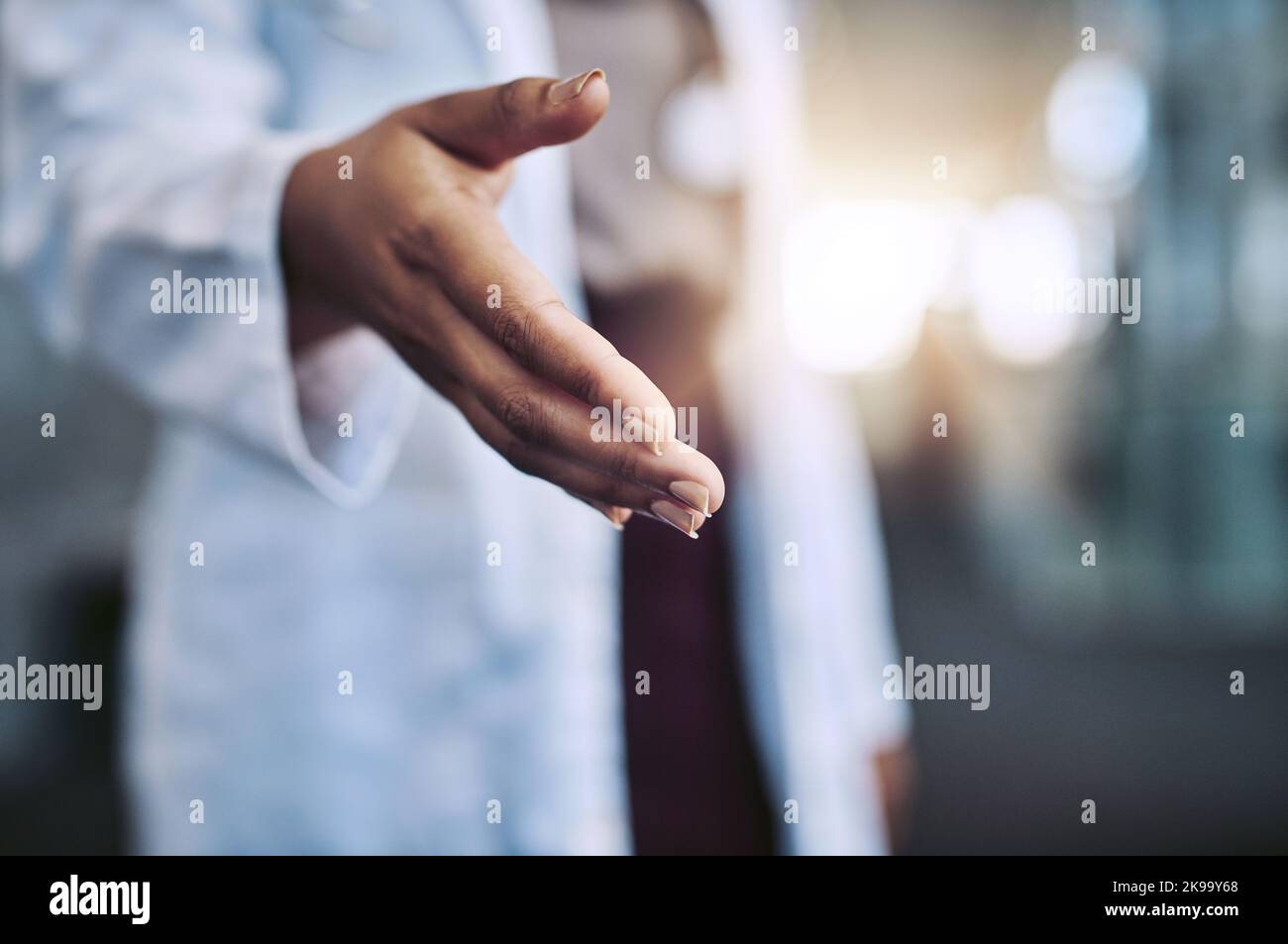 You said you wanted the best doctor. a female doctor reaching for a ...