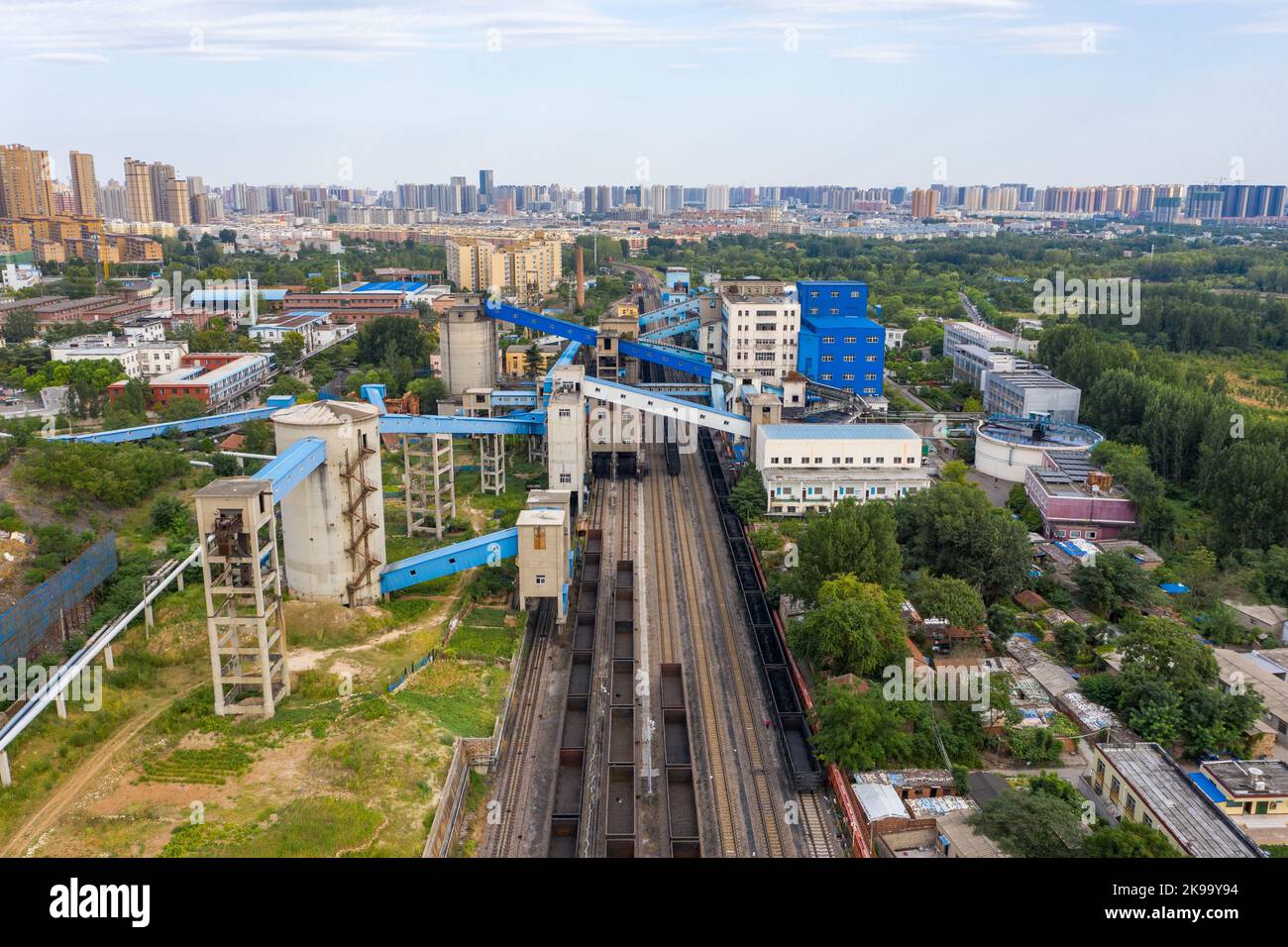 Aerial photos show a resource-based city known as the "coal city" in ...